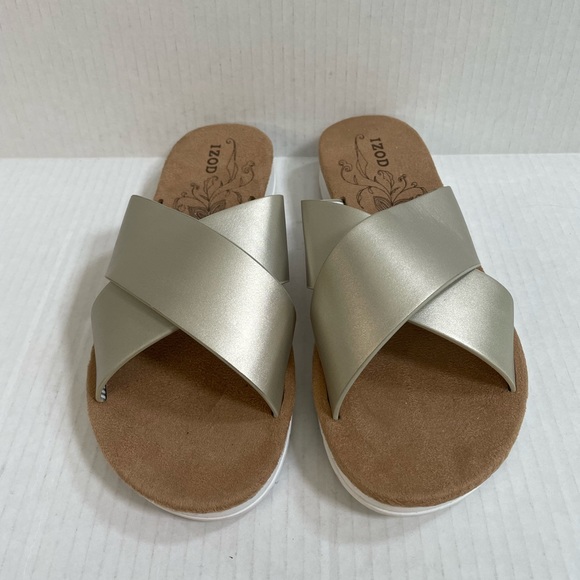 Izod | Shoes | Izod Alyssa Slide On Sandals Womens 65 Gold | Poshmark